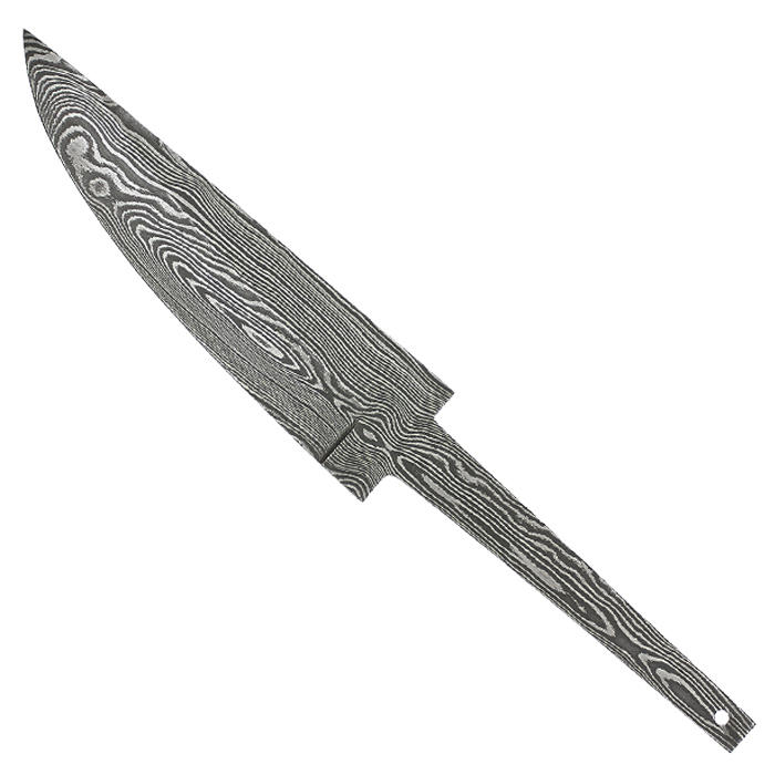 Stick Tang Blade Blank, Arc Shape, Random Damascus | 719316 | 719316