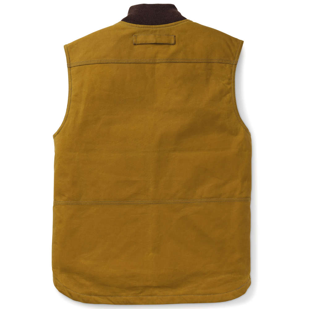 Filson Tin Cloth Insulated Work Vest, Dark Tan | dark tan | S | 821379