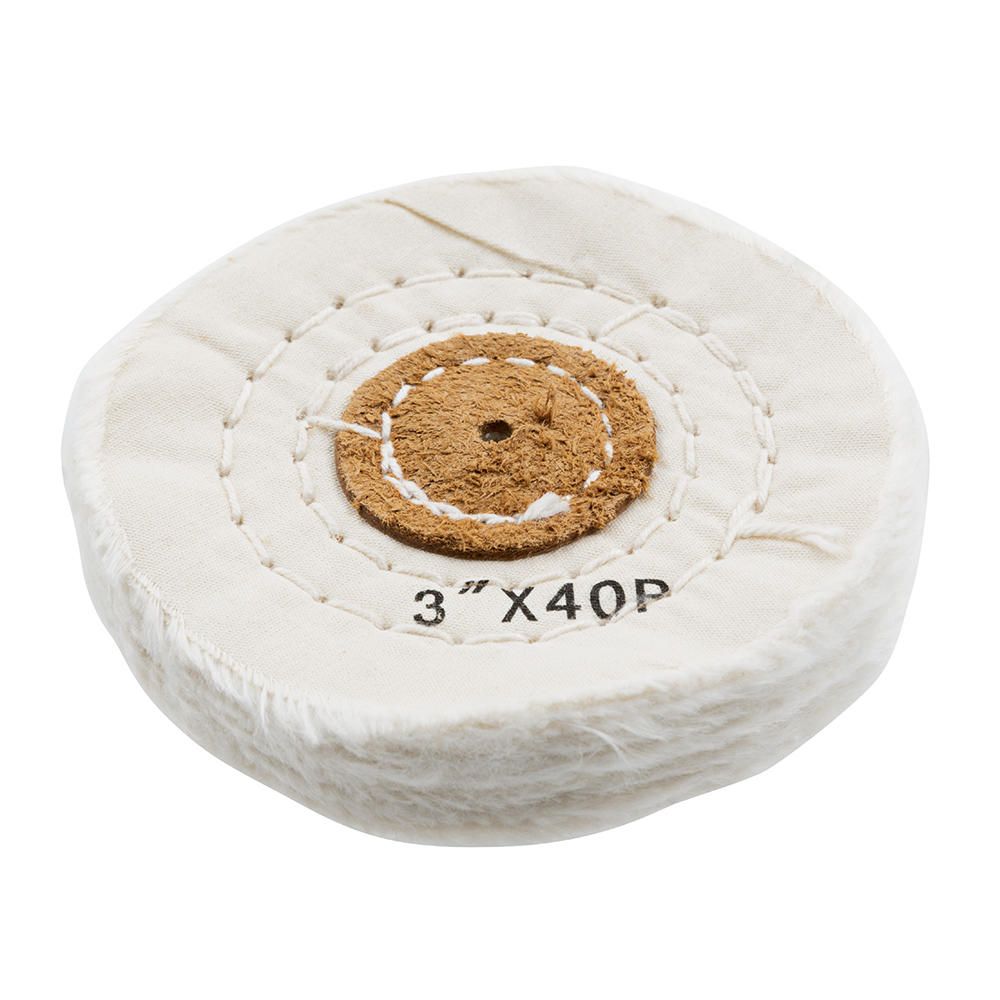 Leather Reinforced Cotton Polishing Disc, White | 728807 | 728807