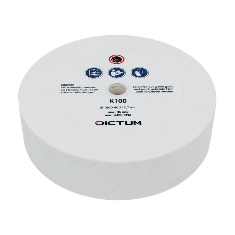 Disque abrasif en corindon blanc supérieur, 150 x 40 x 12,7 mm, grain ...