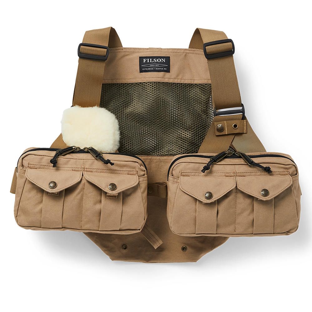 Filson Mesh Fishing Strap Vest | dark tan | Regular | 826076/R